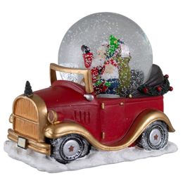 Christmas Paradise Schneekugel mit Spieluhr 16cm, Oldtimer mit Weihnachtsmann (mechanisch aufziehbar, Weihnachtsdeko, 1 St), spielt Melodie