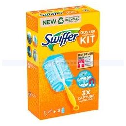 P&G Swiffer Staubmagnet Starterset Kit mit Griff & 3 Tücher mit kurzem Handstück und drei Staubtüchern