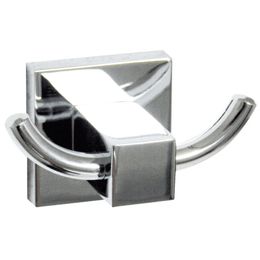 Fackelmann Handtuchhaken 'Mare' zweifach verchromt 5 x 5 cm