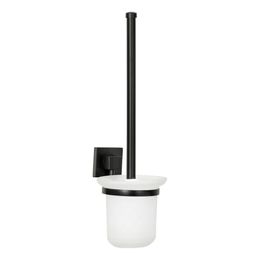 Fackelmann Toilettenbürste mit Wandhalterung, schwarz-weiß