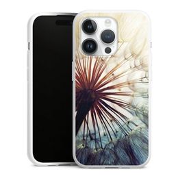 DeinDesign Handyhülle Pusteblume Fotografie Blumen Dandelion 1, Apple iPhone 15 Pro Silikon Hülle Bumper Case Handy Schutzhülle, weiß