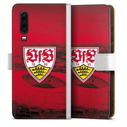 DeinDesign Handyhülle VfB Stuttgart Stadion Offizielles Lizenzprodukt VfB Stadion Rot, Huawei P30 Hülle Handy Flip Case Wallet Cover Handytasche Leder