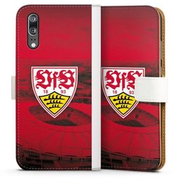 DeinDesign Handyhülle VfB Stuttgart Stadion Offizielles Lizenzprodukt VfB Stadion Rot, Huawei P20 Hülle Handy Flip Case Wallet Cover Handytasche Leder