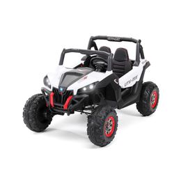 Actionbikes Motors Kinder-Elektroauto UTV Buggy MX Allrad 4x4 (Schwarz Weiß)