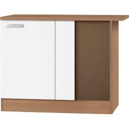 Optifit Eckunterschrank Odense 100 cm breit, mit 110 cm breiter Arbeitsplatte, weiß