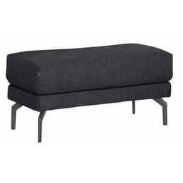 Hülsta Sofa hülsta sofa Hockerbank hs.450, Alugussfüße in umbragrau, grau|schwarz