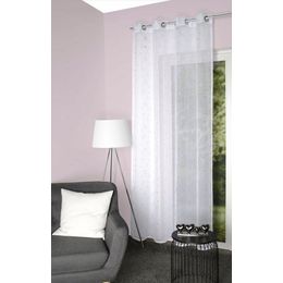 Vorhang AMOUR, Home Wohnideen, Ösen (1 St), transparent, Voile, Ösenschal bedruckt, silberfarben