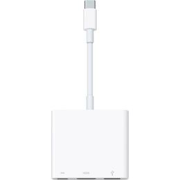 Apple USB-C Digital AV MultApple iPort Adapter Smartphone-Adapter Lightning zu HDMI, USB Typ A, USB-C, weiß
