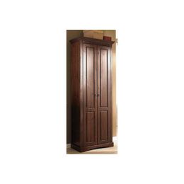 Home Affaire Garderobenschrank Rustic aus massiver Kiefer, Breite 71 cm, mit Kassetenoptik, braun