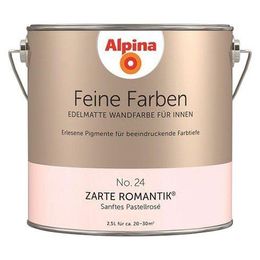 Alpina Wand- und Deckenfarbe Feine Farben No. 24 Zarte Romantik®, Sanftes Pastellrosé, edelmatt, 2,5 Liter, rosa