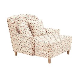 Max Winzer® Sessel Julia, mit naturfarbenen Holzfüßen, beige|bunt