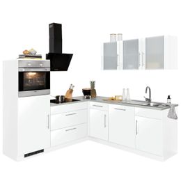 Wiho-Küchen wiho Küchen Winkelküche Cali, ohne E-Geräte, Stellbreite 210 x 220 cm, grau|weiß