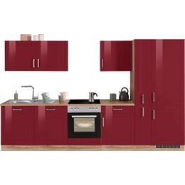 HELD MÖBEL HELD MÖBEL Küchenzeile Tinnum, ohne E-Geräte, Breite 330 cm, rot