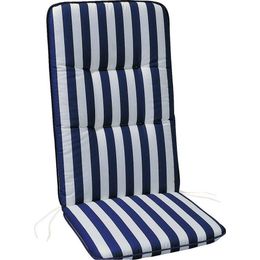 Best Sesselauflage, blau|weiß
