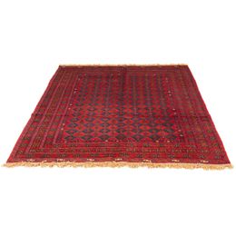 Wollteppich Kelim - Oriental - 187 x 158 cm - dunkelrot, morgenland, quadratisch, Höhe: 4 mm, Wohnzimmer, Einzelstück, rot