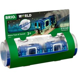 Brio® Spielzeug-Zug Brio® WORLD, Tunnelbox U-Bahn, leuchtet im Dunkeln, FSC®- schützt Wald - weltweit, blau