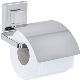 Wenko Toilettenpapierhalter Vacuum-Loc Quadro, Befestigen ohne bohren, silberfarben