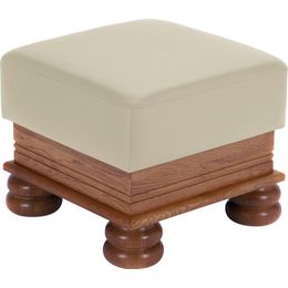 Max Winzer® Hocker Texas, mit dekorativem Holzgestell, beige