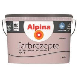 Alpina Wand- und Deckenfarbe Farbrezepte Edles Mauve, Zartes Lila, matt, 2,5 Liter, lila