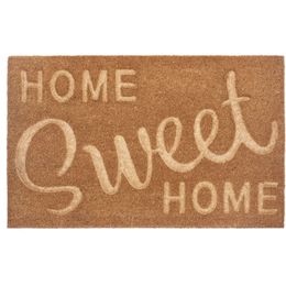 Fußmatte Home Sweet Home, Hanse Home, rechteckig, Höhe: 15 mm, Kokos, Schmutzfangmatte, Outdoor, Rutschfest, Innen, Kokosmatte, Flur, braun|weiß