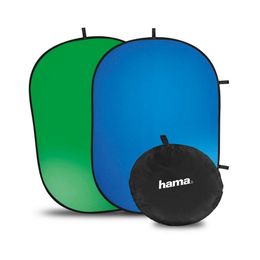 Hama Fotohintergrund Mobiler Greenscreen u. Bluescreen Baumwolle 150x200 cm, blau|grün