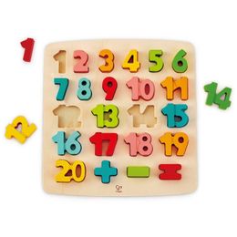 HAPE Steckpuzzle Puzzle mit Zahlen und Rechnensymbolen, 23 Puzzleteile, FSC®- schützt Wald - weltweit, bunt