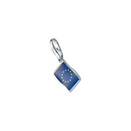 Giorgio Martello MILANO Charm-Einhänger Flagge Europa, Silber 925, blau