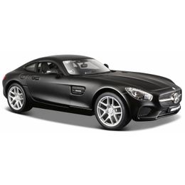 Maisto® Sammlerauto Dull Black Collection, Mercedes AMG GT, 1:24, schwarz, Maßstab 1:24, aus Metallspritzguss, schwarz