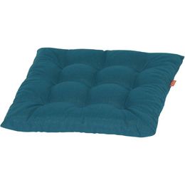 siena GARDEN Sitzauflage ATRIA Sitzkissen/Hockerauflage 48 x 48 cm, (geeignet für verschiedene Sitzflächen), Dessin Uni, 100% recyceltem Polyester, in verschiedenen Farben, blau