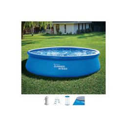 SummerWaves Quick-Up Pool (Set, 6-tlg), ØxH: 457x107 cm, blau