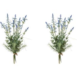 Kunstpflanze Salvien-Mix-Busch Salvie, Creativ green, Höhe 48 cm, blau