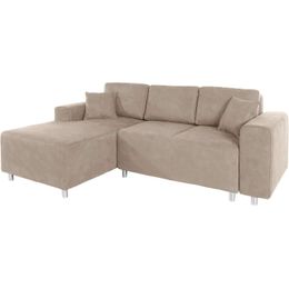 Guido Maria Kretschmer Home & Living Guido Maria Kretschmer Home&Living Ecksofa Györ, wahlweise mit Bettfunktion und Bettkasten incl. 2 Zierkissen, beige