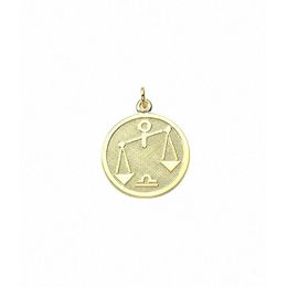 Adelia´s Adelia´s Kette mit Anhänger 333 Gold Sternzeichen Anhänger Waage Ø 16 mm, Schmuckset - Set mit Halskette, goldfarben