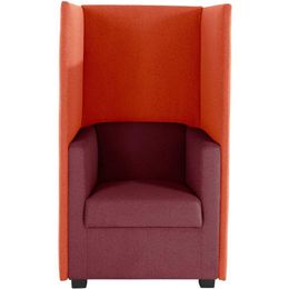 DOMO collection Sessel Kea, mit praktischem Sichtschutz, Breite 80 cm, orange|rot