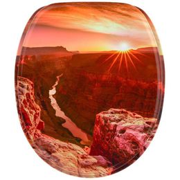 Sanilo WC-Sitz Grand Canyon, mit Absenkautomatik, braun|orange