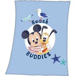 Babydecke Mickey Mouse, Disney, mit liebevollem Mickey Mouse Motiv, Kuscheldecke, bunt