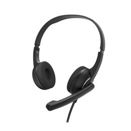 Hama PC-Office-Headset "HS-P150 V2", Stereo, Schwarz, Headset PC-Headset (Frequenzbereich Mikrofon + Kopfhörer: 100 Hz-6 kHz + 20 Hz-20 kHz), schwarz