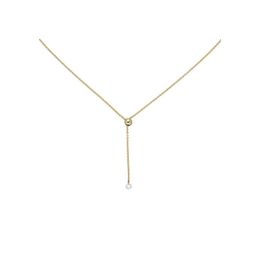 Jobo Collier, 750 Gold mit 1 Diamant 45 cm, gelb|goldfarben