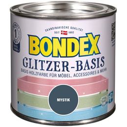 BONDEX Bastelfarbe GLITZER-BASIS, Basis Holzfarbe für Möbel & Accessoires, 0,5 l, grau