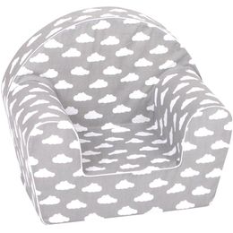 KNORRTOYS® Sessel Grey White Clouds, für Kinder; Made in Europe, grau|weiß