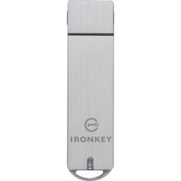 Kingston IRONKEY S1000 16GB USB-Stick (USB 3.0, Lesegeschwindigkeit 180 MB/s), silberfarben
