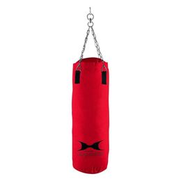 HAMMER Boxsack Canvas Professional (Set, mit Boxhandschuhen, mit Haken, mit Sprungseil, mit Trainings-DVD), rot|schwarz