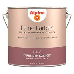 Alpina Wand- und Deckenfarbe Feine Farben No. 17 Farbe der Könige®, Herrschaftliches Purpur, edelmatt, 2,5 Liter, lila