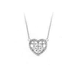 Smart Jewel Collier Mittelteil Herz mit Zirkonia Steinen, Silber 925, weiß