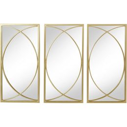 LEONIQUE Dekospiegel Noyon (3-St), Wandspiegel, Metallrahmen, gold, goldfarben
