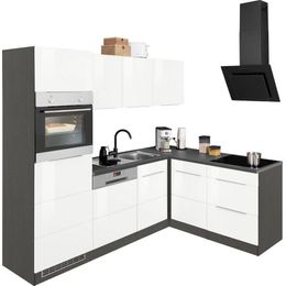 Kochstation Winkelküche KS-Brindisi, ohne Geräte, Stellbreite 230/170 cm, weiß