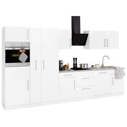 Wiho-Küchen wiho Küchen Küchenzeile Cali, ohne E-Geräte, Breite 360 cm, grau|weiß