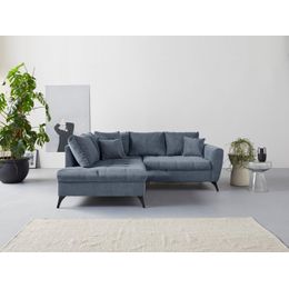 Inosign Ecksofa Lörby L-Form, Belastbarkeit bis 140kg pro Sitzplatz, auch mit Aqua clean-Bezug, blau|grau