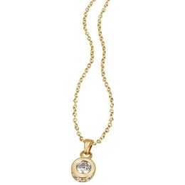 Firetti Kette mit Anhänger Schmuck Geschenk Gold 585 Halsschmuck Halskette Goldkette Ankerkette, mit Brillanten, gelb|goldfarben