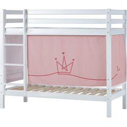 Hoppekids Etagenbett ECO Dream, Stockbett weiß massiv - Zubehör wählbar, rosa